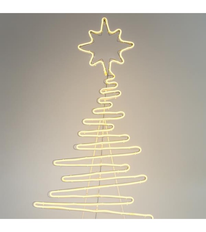 Hanging Decoration Tree with LED - Warm White Neon Rope Light IP44